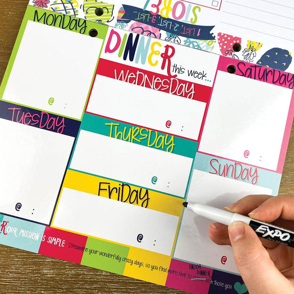 Dry Erase Dinner Menu Board for Organized Meal Planning – Denise Albright®