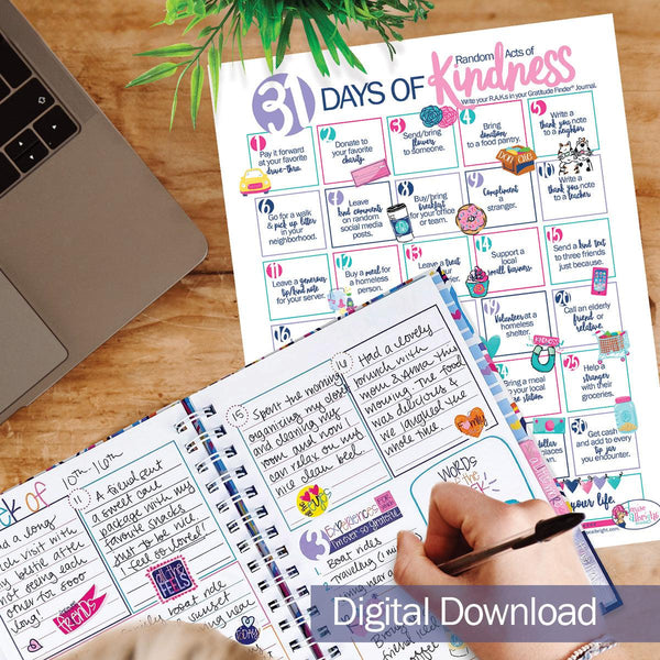 FREE Digital Download | 31 Days of Kindness Challenge | Print-ready, D ...