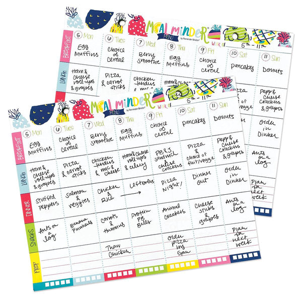 Meal Minder® Menu Planner Pad | Dry Erase Menu Board | Organize Your ...