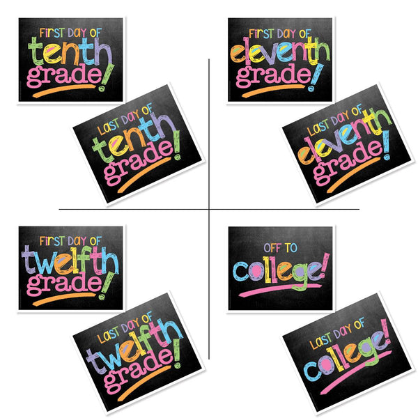 First Day & Last Day of School Signs | Picture Props for Busy Moms ...